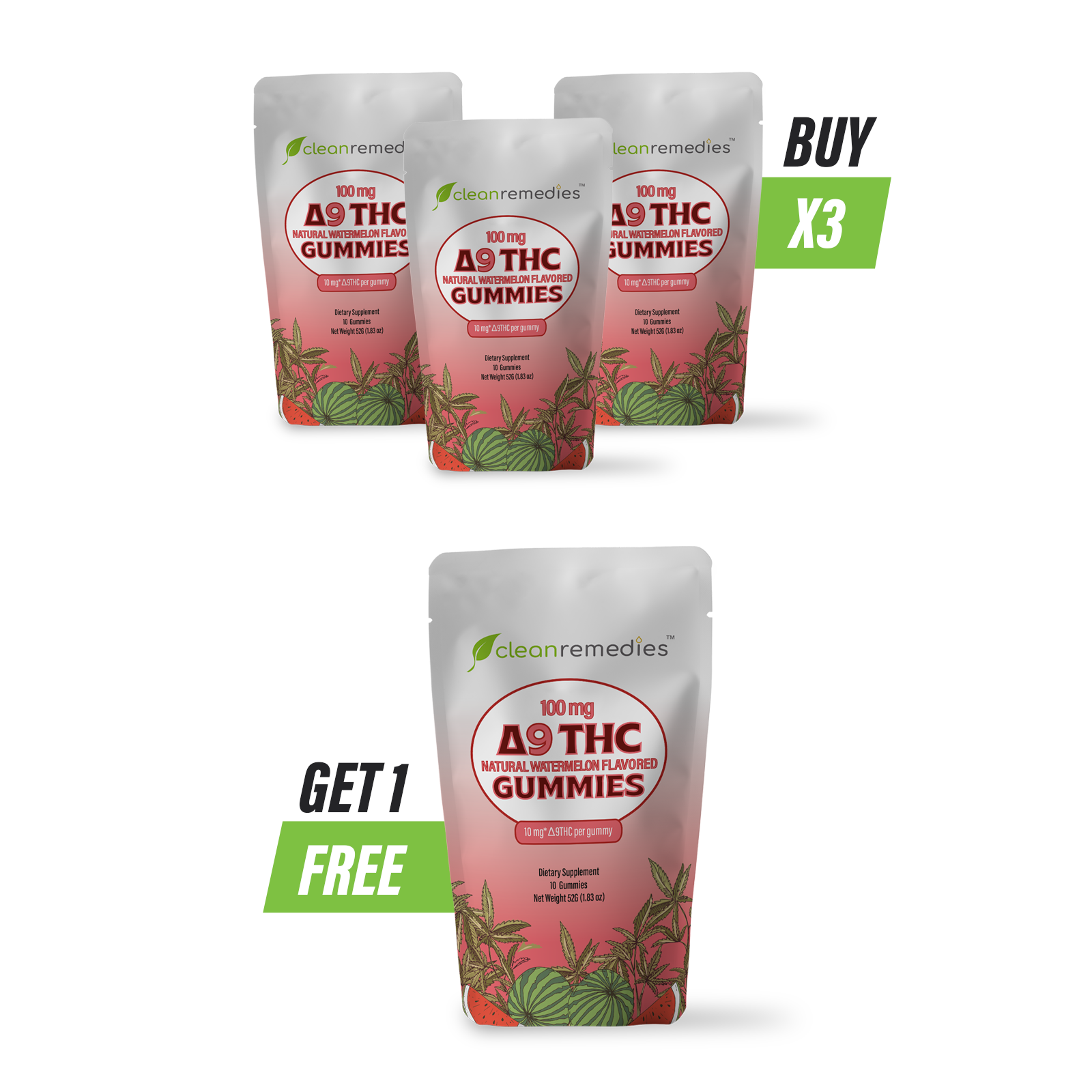 Delta 9 THC Gummies - Strongest - Bundle – Clean Remedies